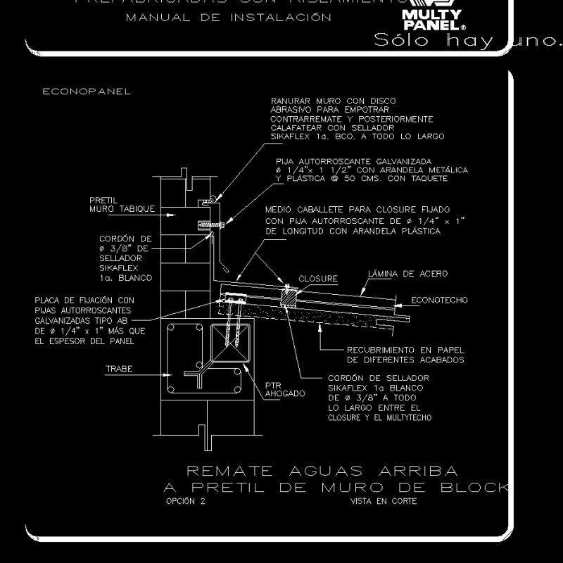 Econopanel - Multy Panel DWG Section for AutoCAD | DesignsCAD