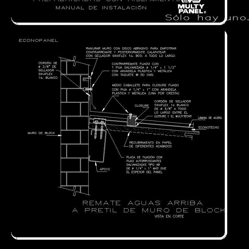 Econopanel - Multy Panel DWG Section for AutoCAD | DesignsCAD