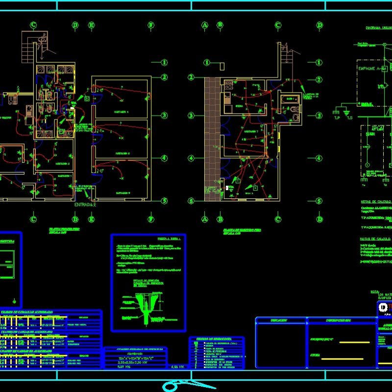 Electrical Lighting - Small Hotel DWG Block for AutoCAD • Designs CAD