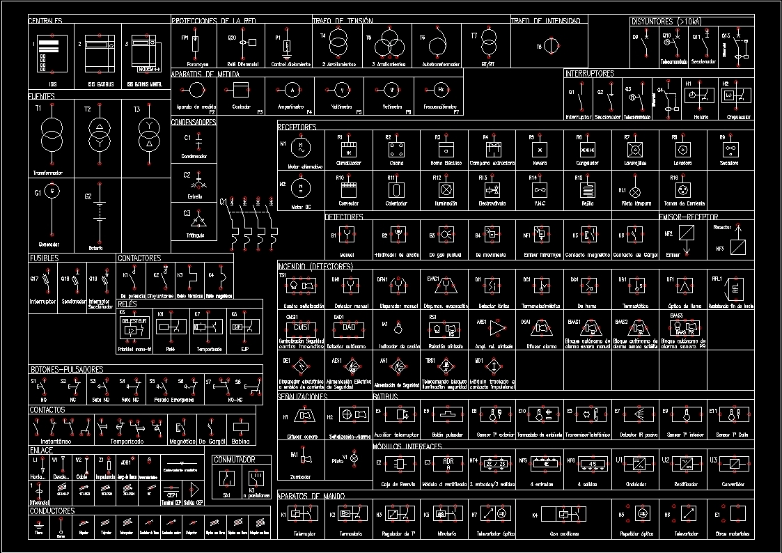 Electrical Symbos DWG Block For AutoCAD Designs CAD