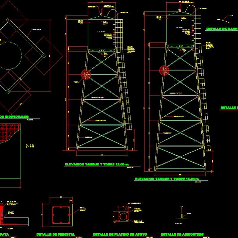 Elevated Tank DWG Block for AutoCAD • Designs CAD