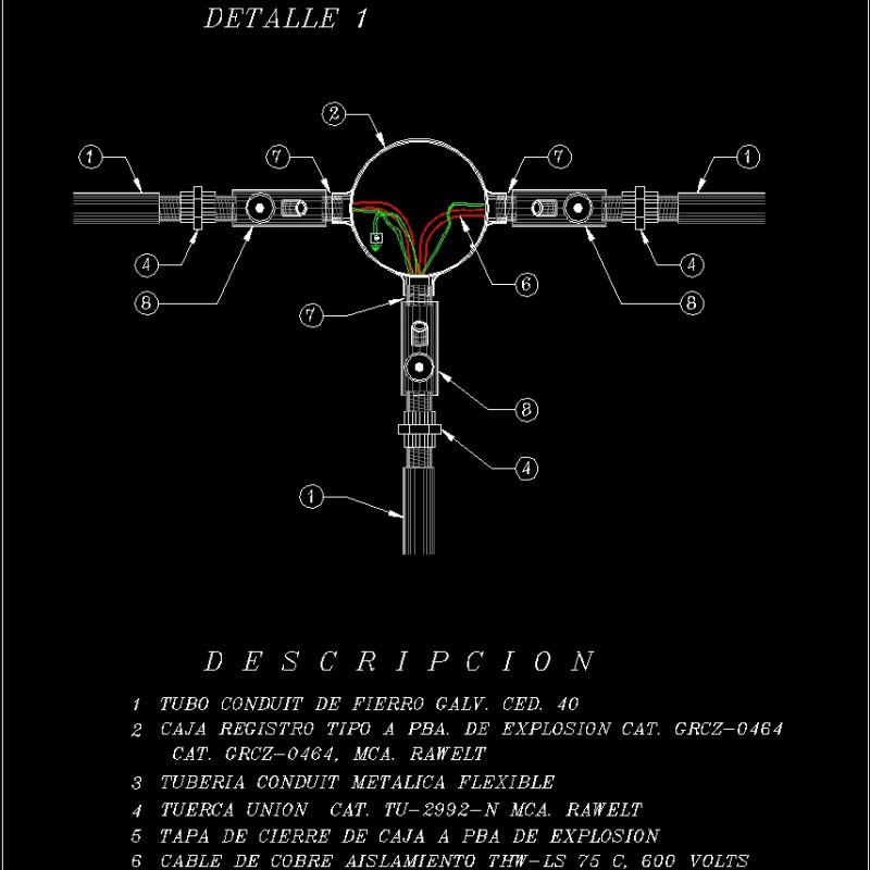 Fixture Details Anti Explosion DWG Detail for AutoCAD | DesignsCAD