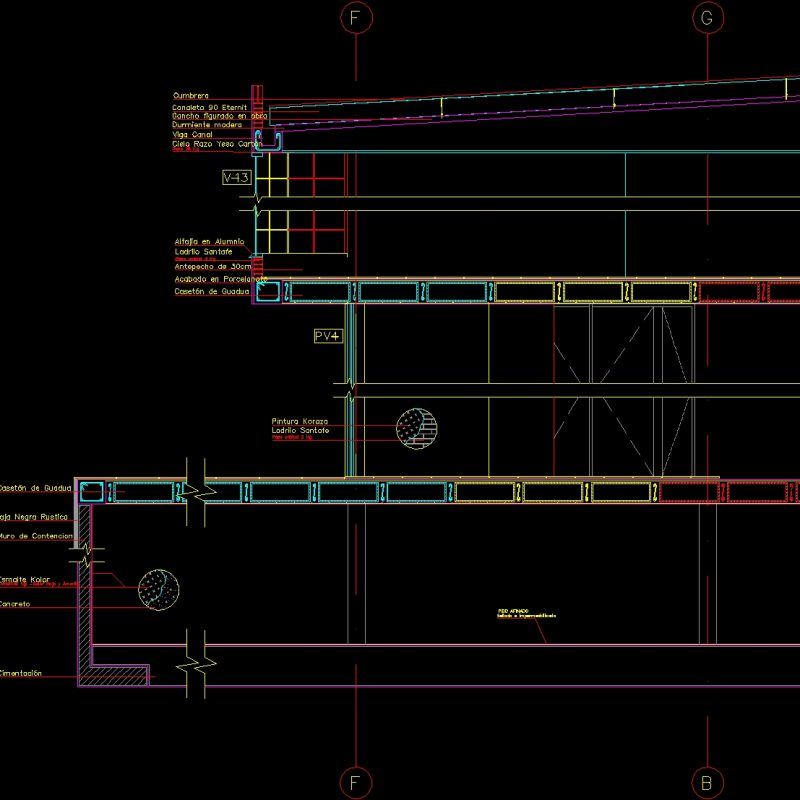 Front Court With Details DWG Detail for AutoCAD • Designs CAD