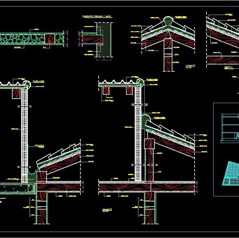 House - Woodframe Details DWG Detail for AutoCAD • Designs CAD