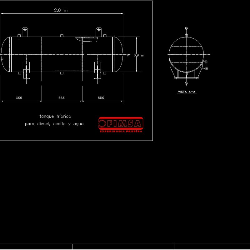 Hybrid Tank DWG Block for AutoCAD • Designs CAD
