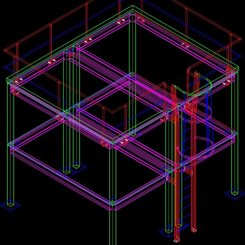 Industrial Steel Building DWG Block for AutoCAD • Designs CAD
