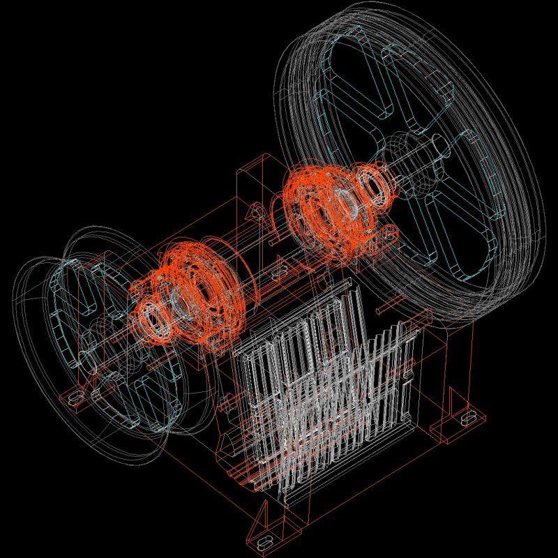 Jaw Crusher DWG Block for AutoCAD • Designs CAD