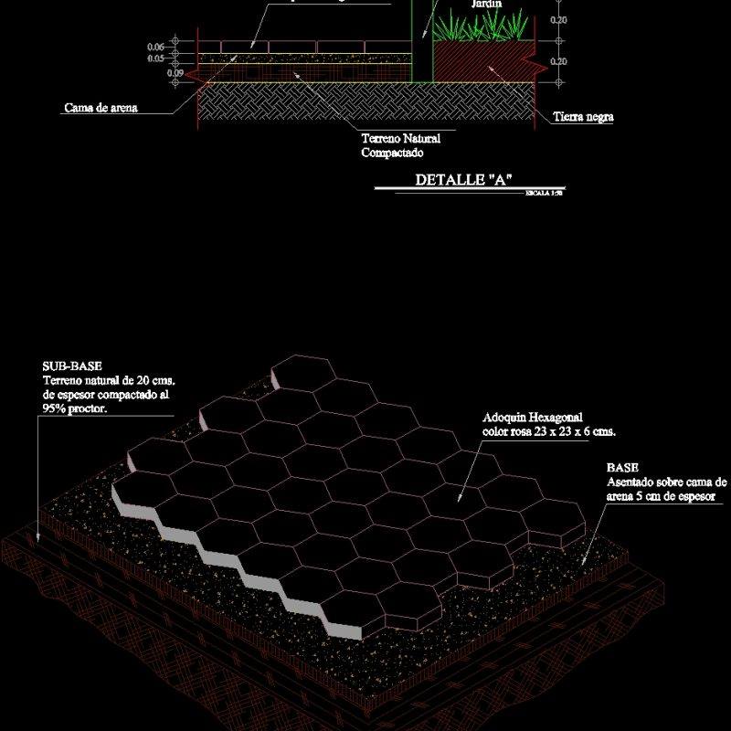 Laying Paving DWG Section for AutoCAD • Designs CAD
