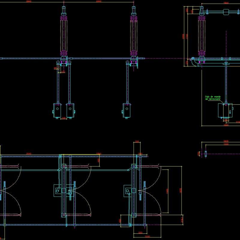 Liena Disconnector Bar And 138 Kv DWG Block for AutoCAD • Designs CAD
