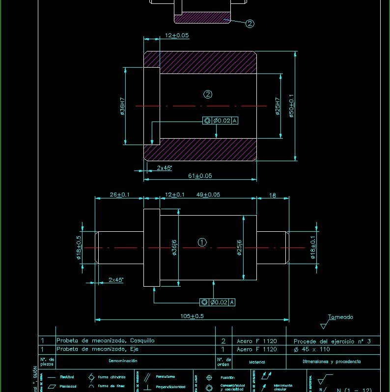 Machining Exercise DWG Block for AutoCAD • Designs CAD