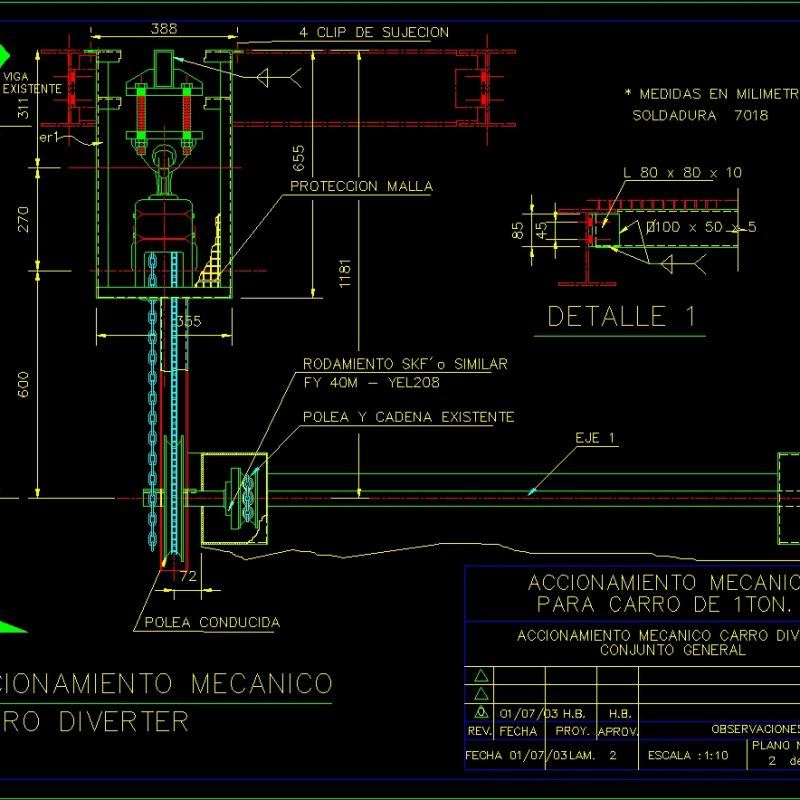 Mechanic Action- Car 1 Tt( Horizontal Displacement) DWG Full Project ...