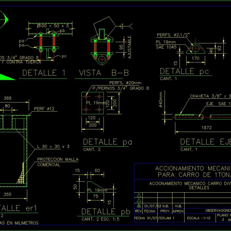 Mechanic Action- Car 1 Tt( Horizontal Displacement) DWG Full Project ...