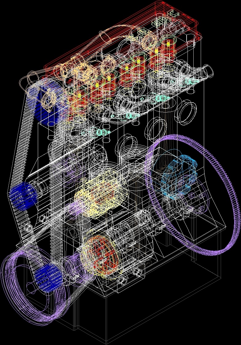 Motor To Explosion 3D DWG Model for AutoCAD • Designs CAD