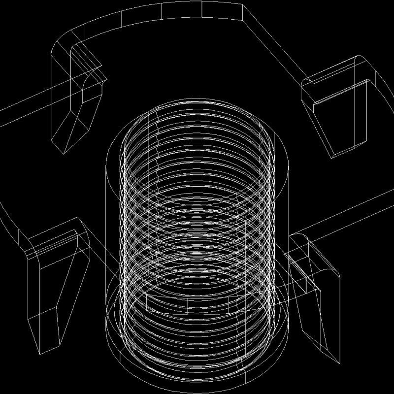 Nut Nail 3D DWG Model for AutoCAD • Designs CAD