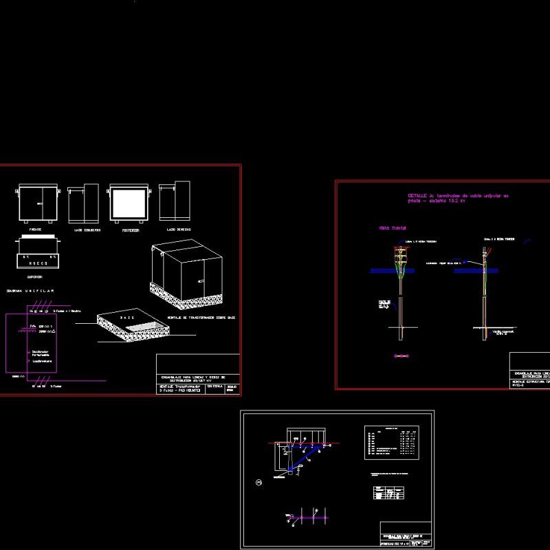 Pad Mounted Triphase Transformer DWG Detail for AutoCAD • Designs CAD