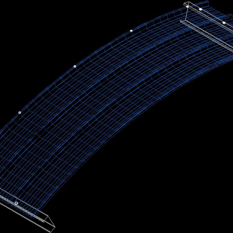 Panel Tr - Four Curved 3D DWG Detail for AutoCAD • Designs CAD