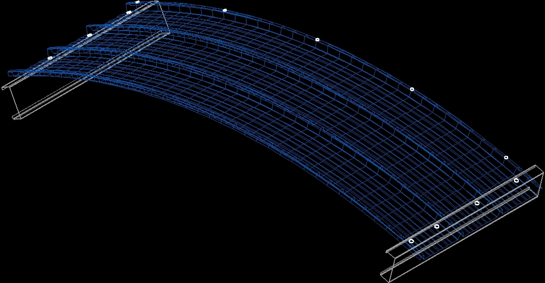 Panel Tr - Four Curved 3D DWG Detail for AutoCAD • Designs CAD