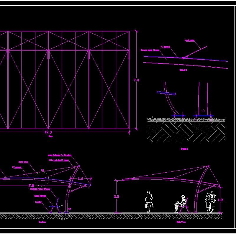 Pergola DWG Block for AutoCAD | DesignsCAD