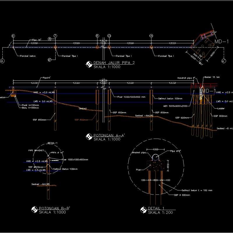 Pipeline Section DWG Section for AutoCAD • Designs CAD