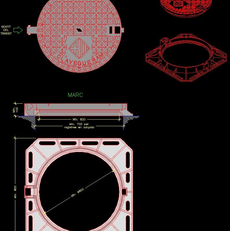 Pit Cover Detail DWG Detail for AutoCAD • Designs CAD