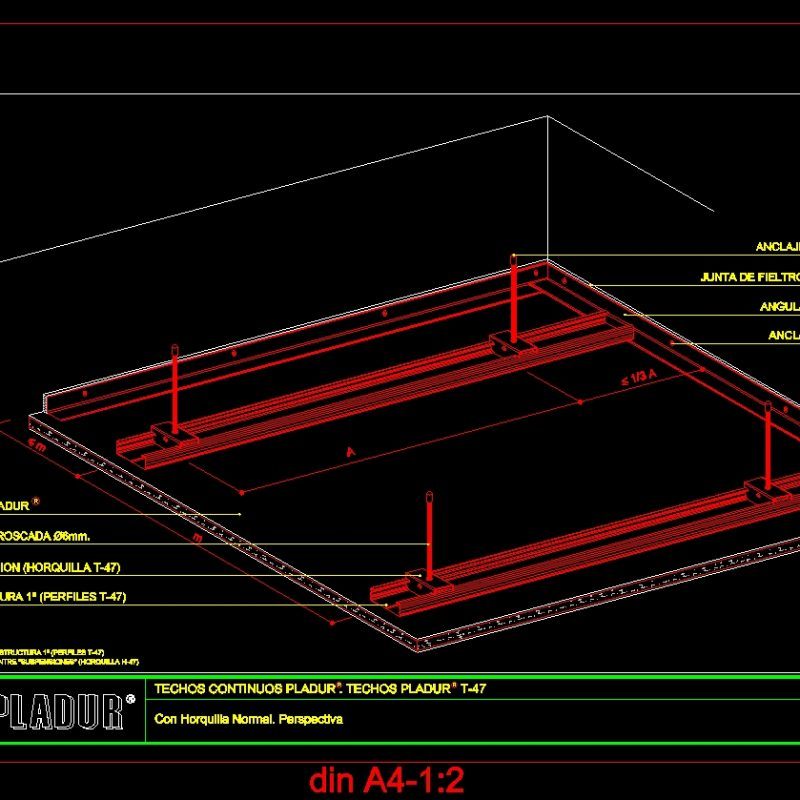 Plaster Blocks - Pladur - Pladur Roofs T- - 47 DWG Section for AutoCAD ...