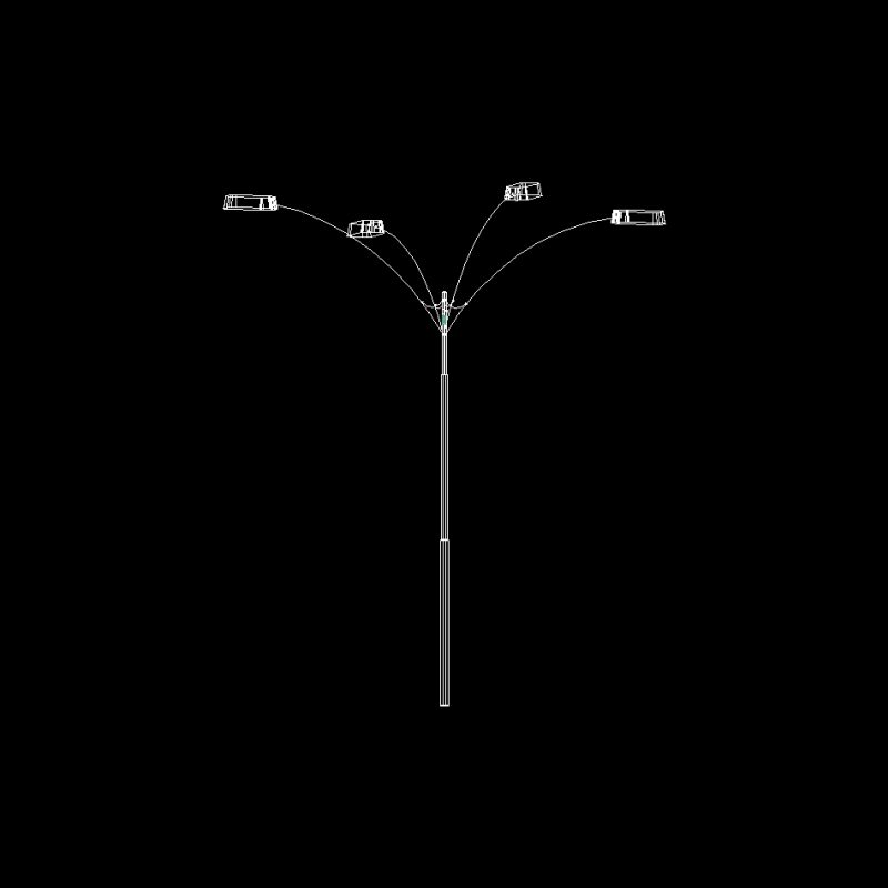 Post Luminaire DWG Block for AutoCAD • Designs CAD