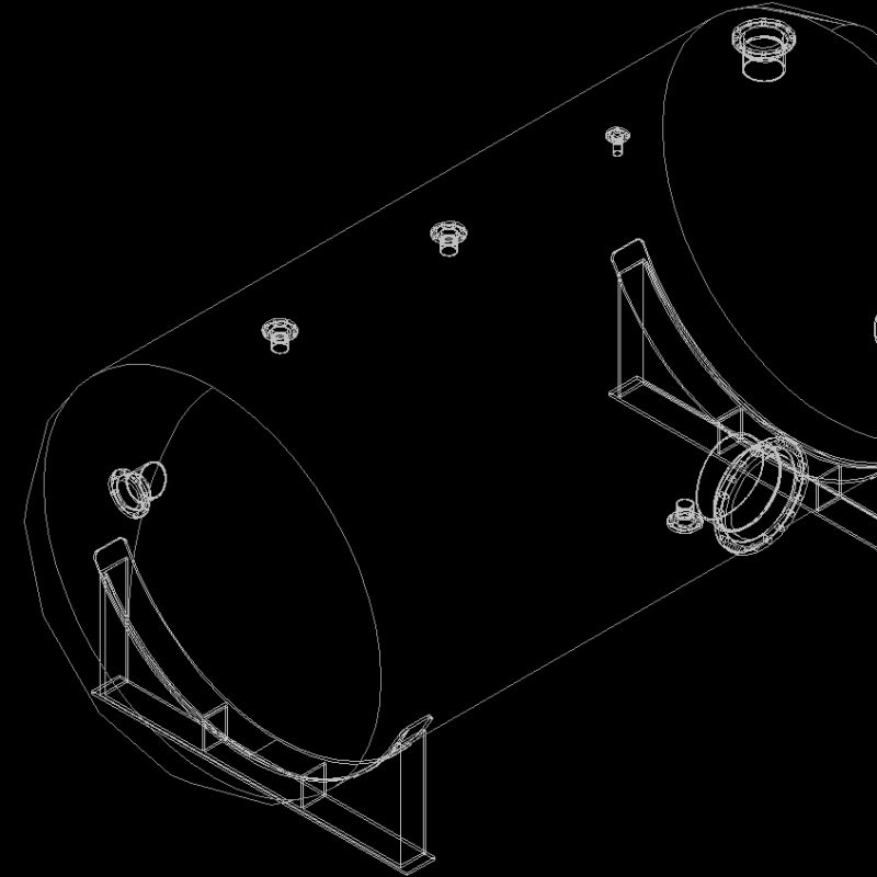Pressure Tank 3D DWG Model for AutoCAD | DesignsCAD