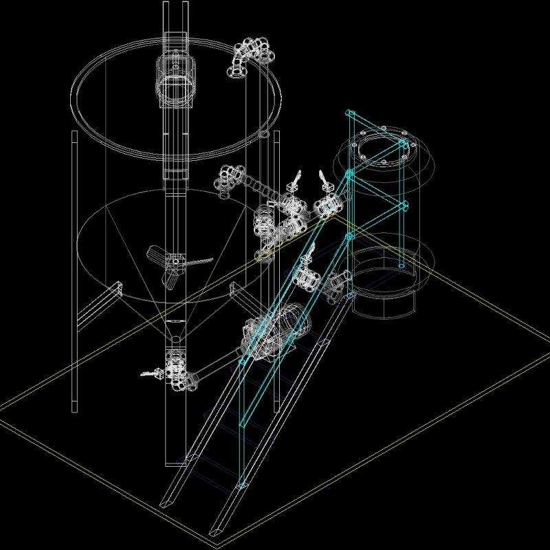 Process Tank With Filter 3D DWG Model for AutoCAD • Designs CAD
