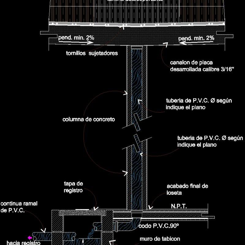 Rain Down DWG Detail for AutoCAD • Designs CAD