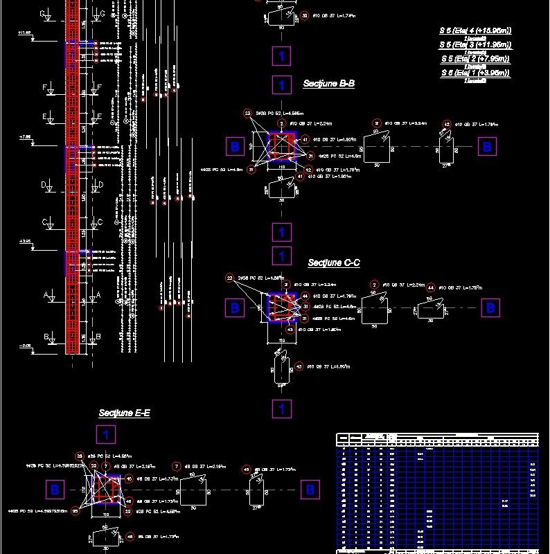 Reinforcement Column Plan DWG Plan for AutoCAD • Designs CAD