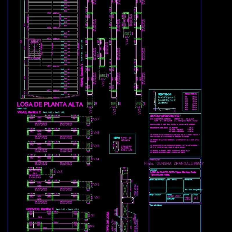 Ribbed Slab DWG Section for AutoCAD | DesignsCAD