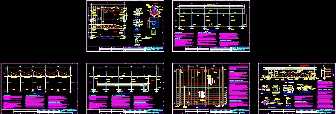 Roof Structure For Basketball Court, Galvanized Steel 24 Gauge DWG ...