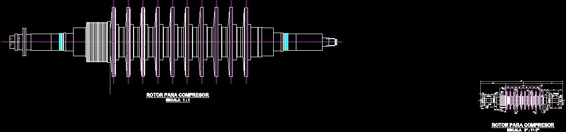 Rotor For Compressor DWG Block for AutoCAD • Designs CAD