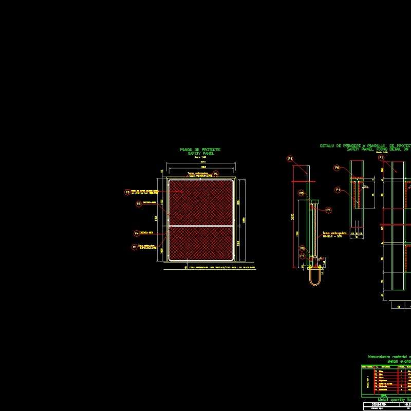 Safety Panel DWG Detail for AutoCAD • Designs CAD