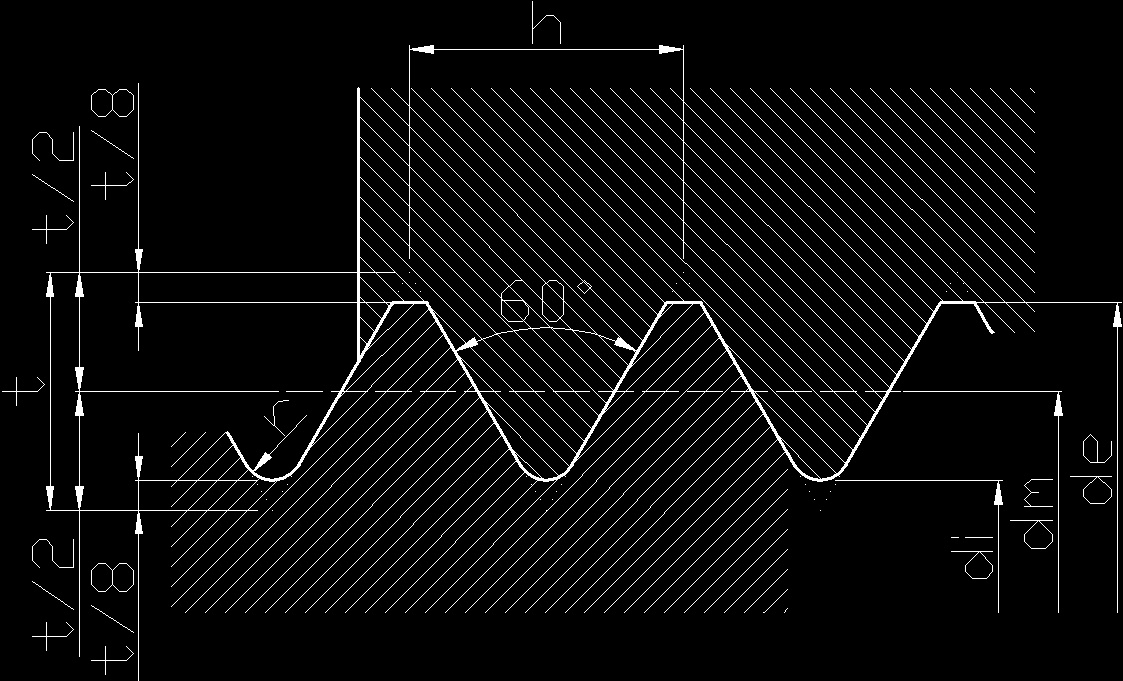 Screw Thread Normalized DWG Block For AutoCAD Designs CAD