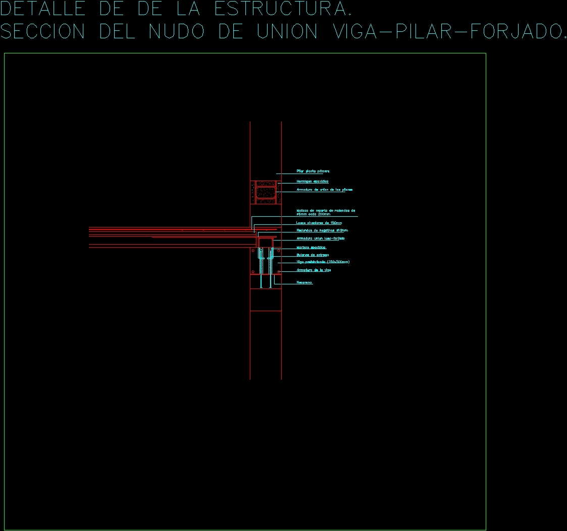 Section Detail Unionbeam - Pillar - Wrought - Precast Facade DWG ...