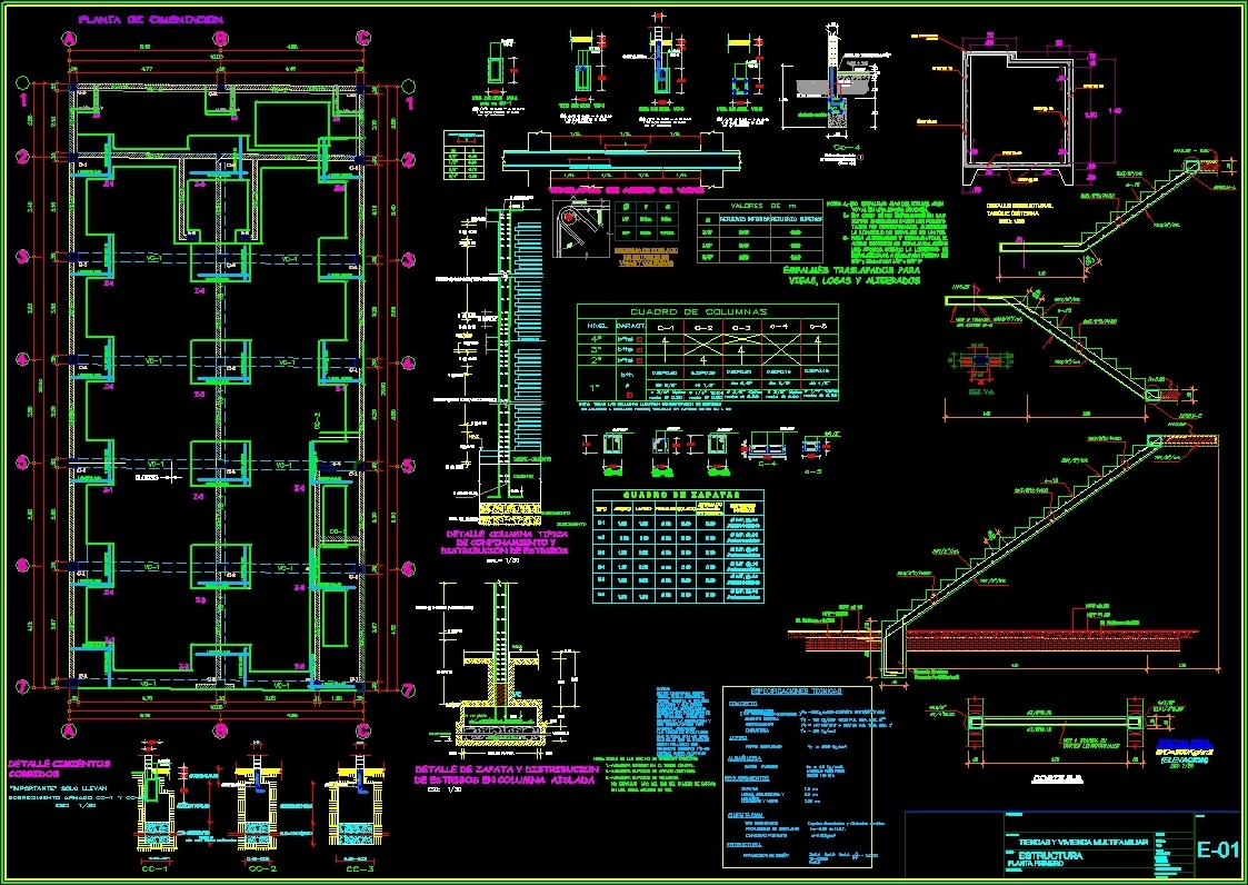 Shop Foundation Structure Housing DWG Block for AutoCAD • Designs CAD