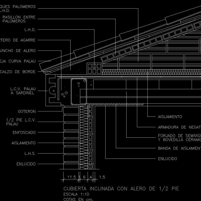 Sloping Alero DWG Block for AutoCAD • Designs CAD