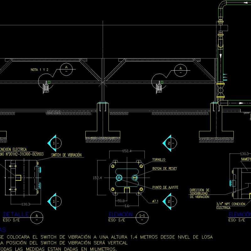 Switch Of Vibration DWG Detail for AutoCAD | DesignsCAD
