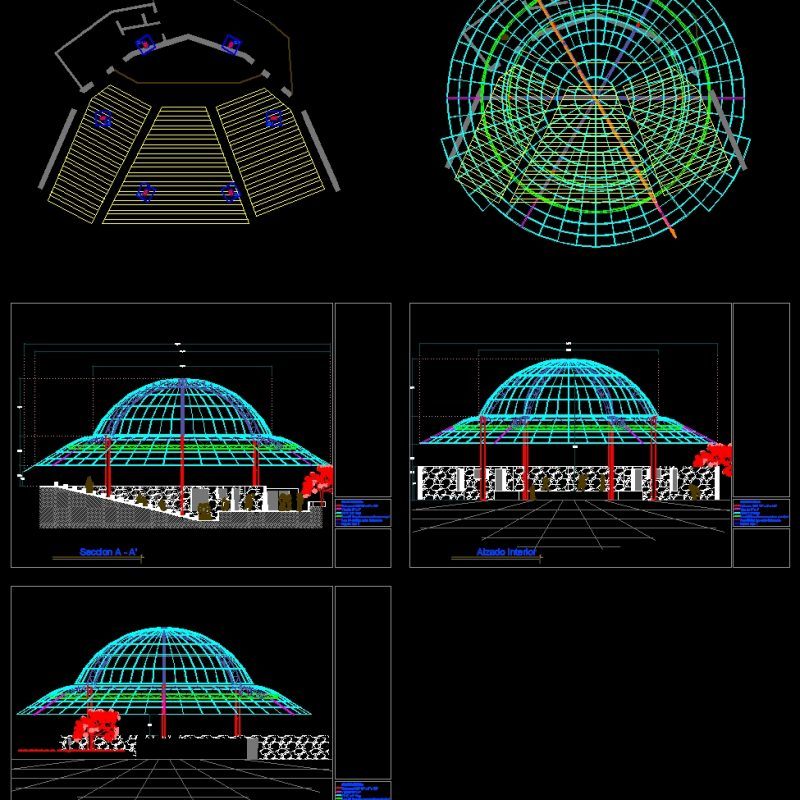 Theater Structure DWG Section for AutoCAD • Designs CAD