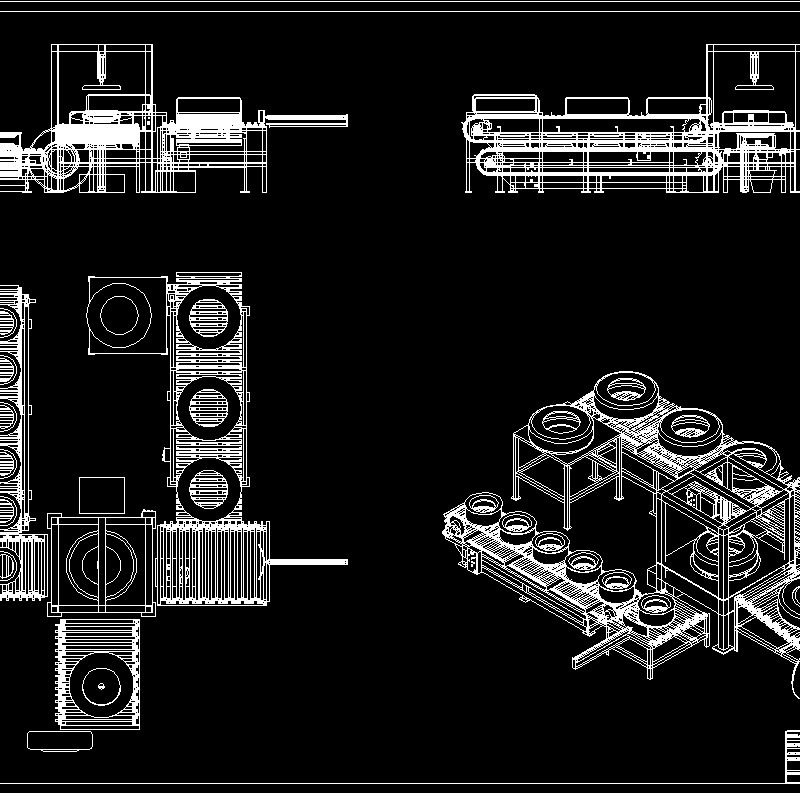 Truck Tire Changer Conveyor DWG Block for AutoCAD • Designs CAD