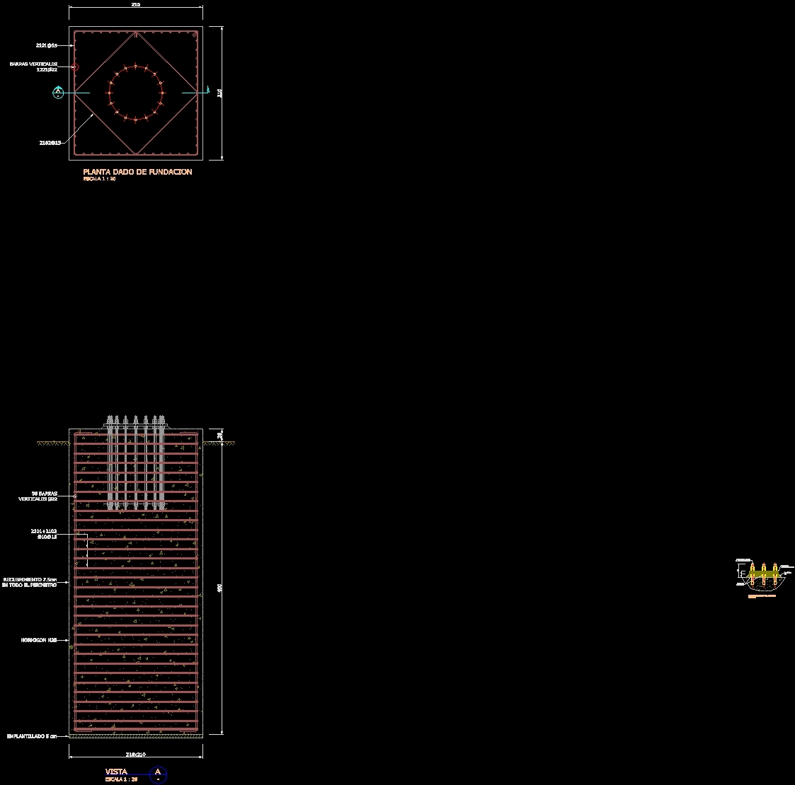 Type Pile Foundation DWG Detail for AutoCAD • Designs CAD