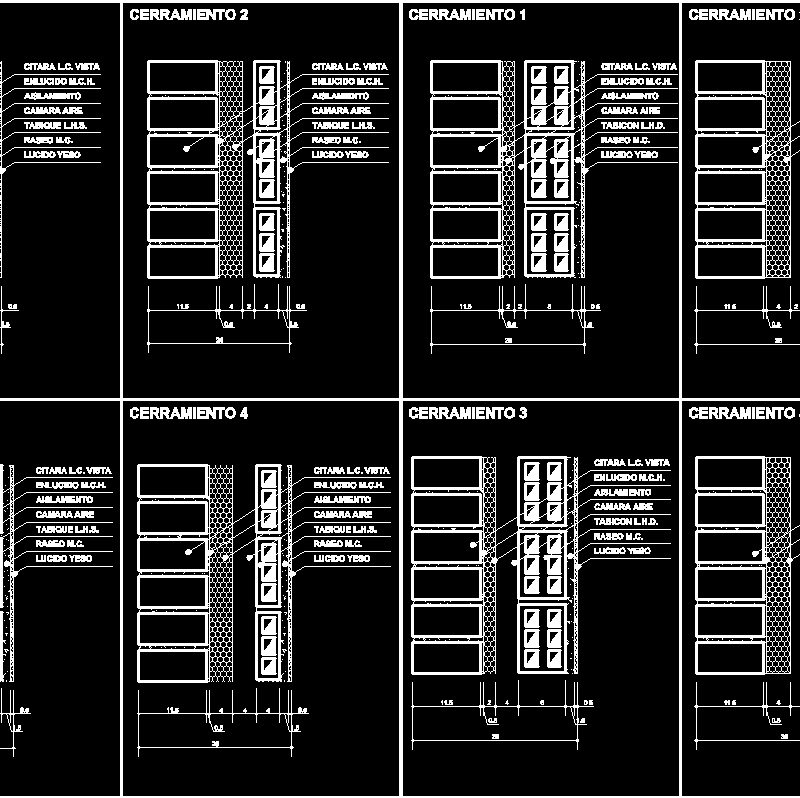 Types Of Wall DWG Detail for AutoCAD • Designs CAD