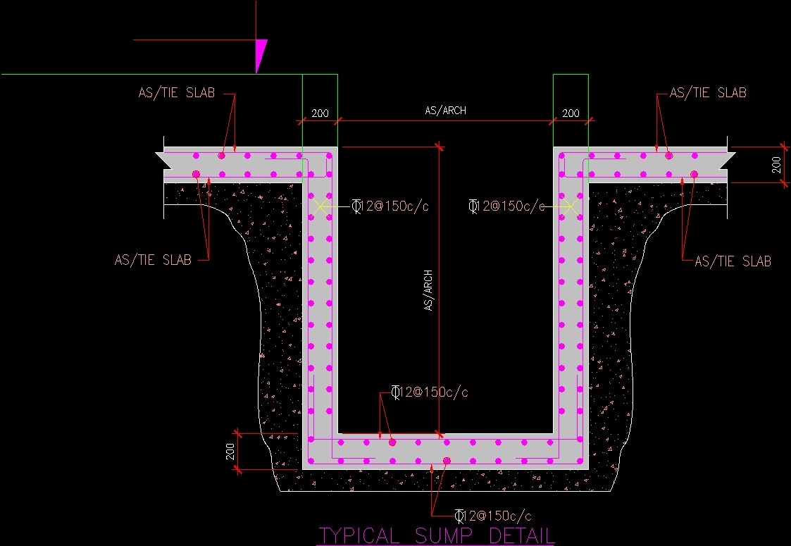 Typical Sump Detail DWG Detail for AutoCAD • Designs CAD