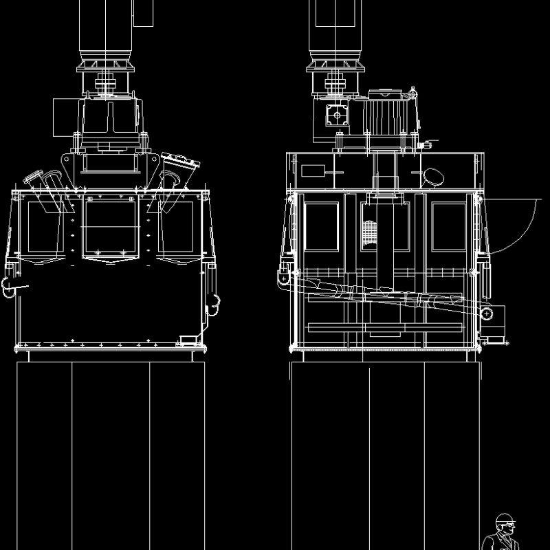 Vertical Sag Mill DWG Block for AutoCAD • Designs CAD