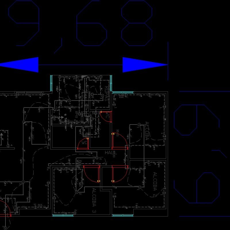 Wiring Scheme, One Family Housing DWG Detail for AutoCAD • Designs CAD