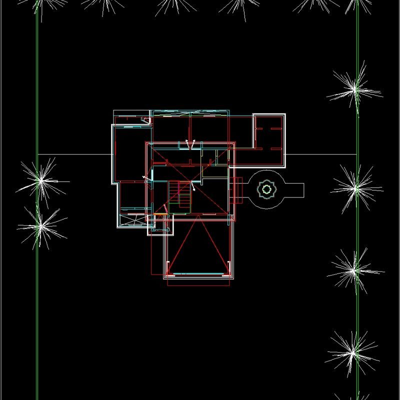 2 Plants House DWG Block for AutoCAD • Designs CAD