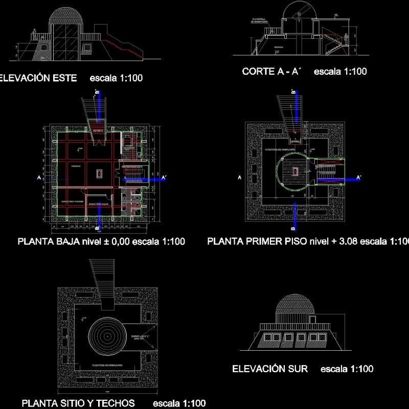 Astrocamara - Observatory DWG Section for AutoCAD • Designs CAD