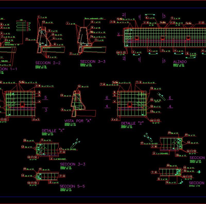 Barriers Details DWG Detail for AutoCAD • Designs CAD