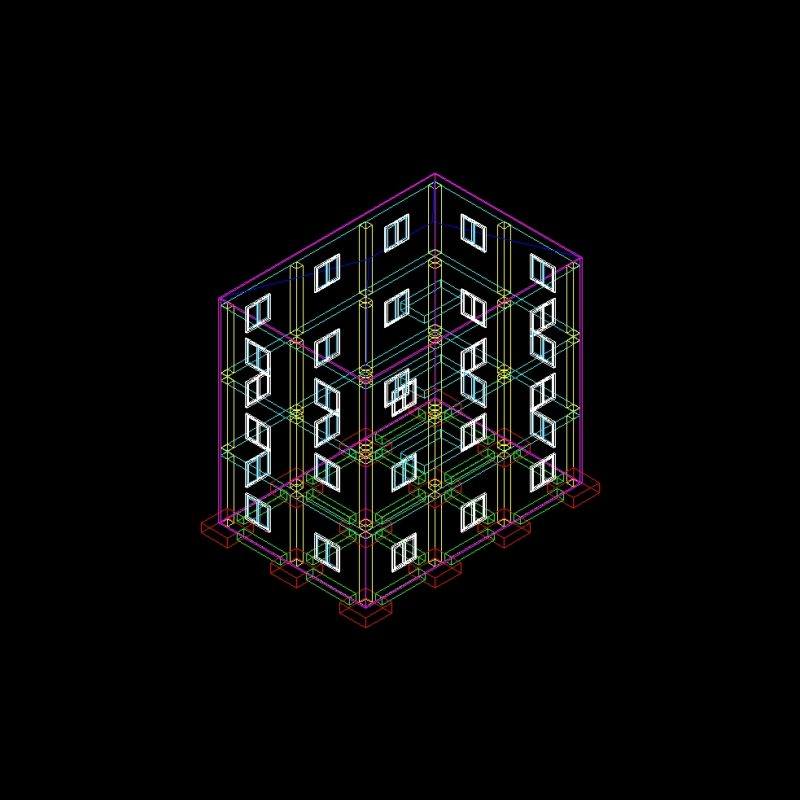 Building 3 Plants - Structure - 3D DWG Model for AutoCAD • Designs CAD